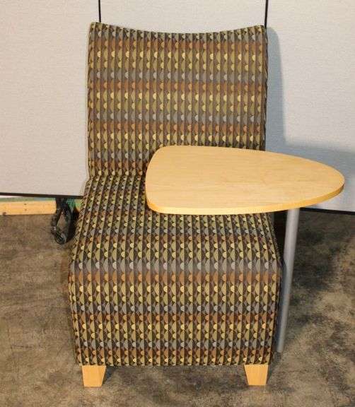 Accent Chair With Built-In Wooden Tablet Arm - Auction Ohio