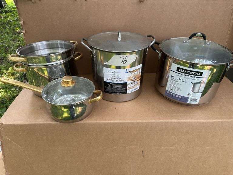 Stainless Steel Pots (New) - Auction Ohio