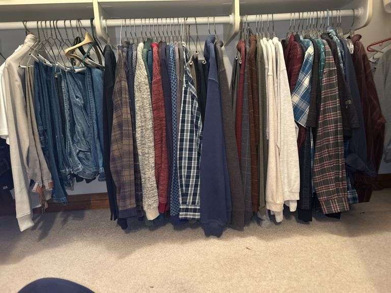 Collection of Mens Clothing Including Flannels, Jeans and More ...