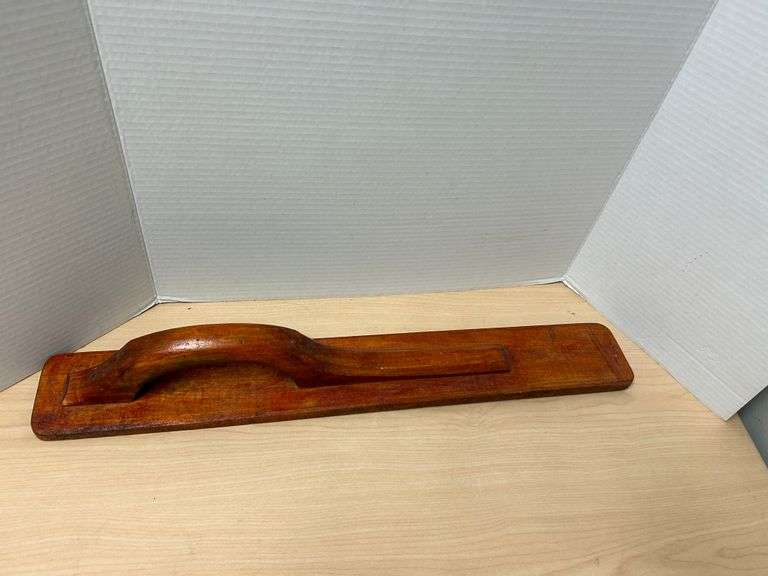 Vintage Wooden Concrete or Plaster Float Tool - Auction Ohio