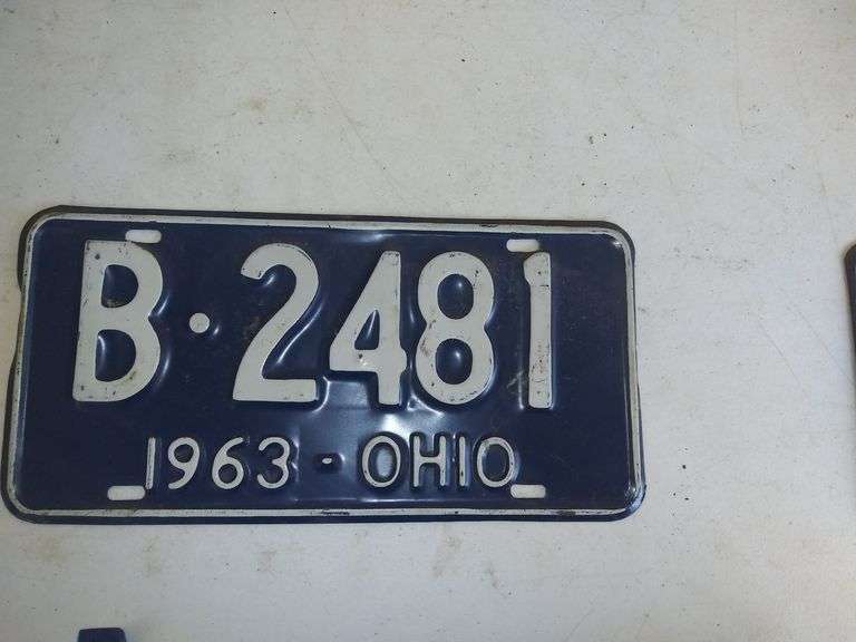 1963 Ohio License Plate - Auction Ohio
