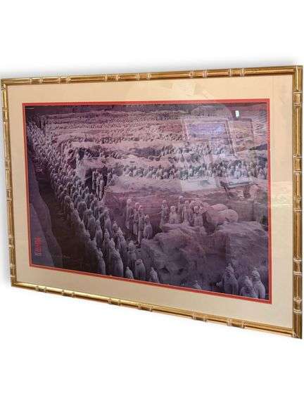 DON HAMILTON FRAMED PRINT OF TERRACOTTA WARRIORS. - Auction Ohio