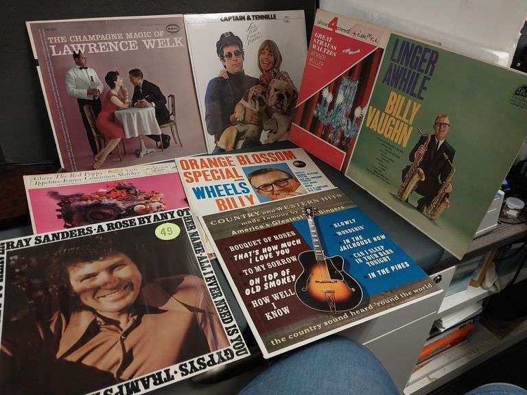 Group of 9 Empty Record Album Covers – Variety of Artists and Genres ...