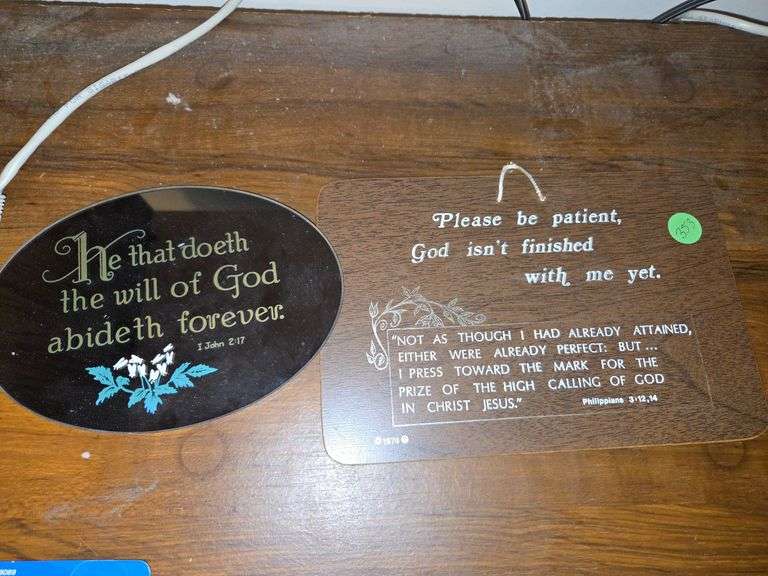 2 God signs - Auction Ohio
