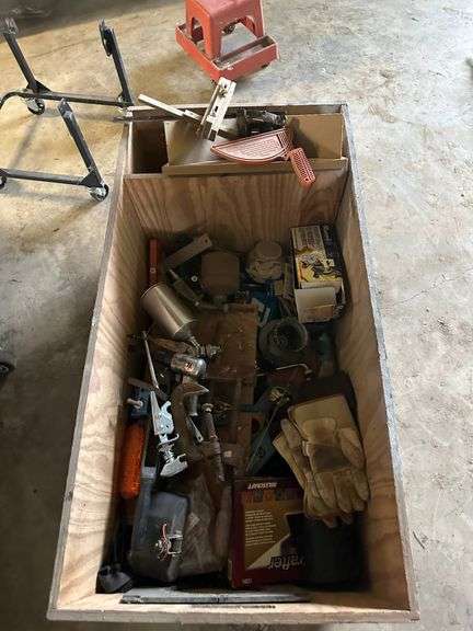 Large Bin of Workshop Items with Bin Included - Auction Ohio