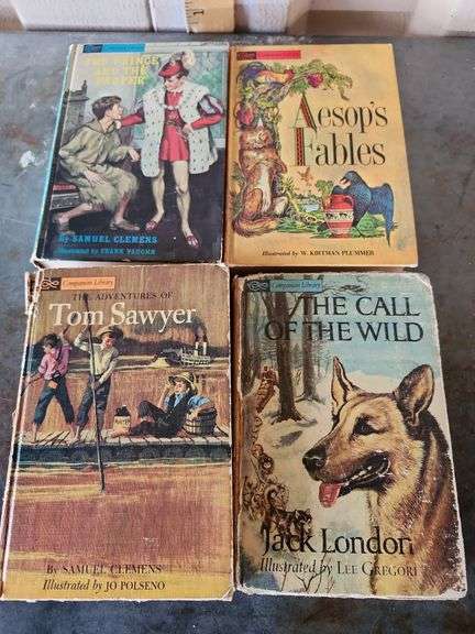 Children's Books 1963 Tom Sawyer, 1963 The Call Of The Wild, 1963 Aesop ...