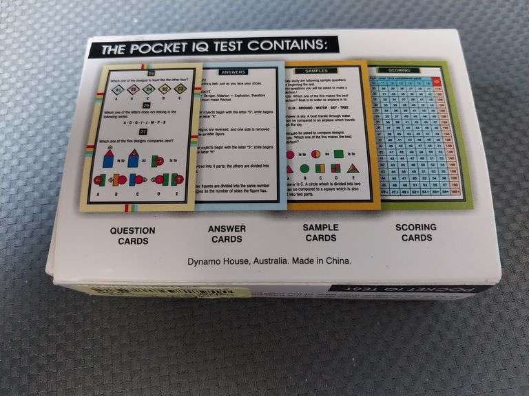 Pocket IQ Test – Fun & Revealing Card Game (NEW) - Auction Ohio