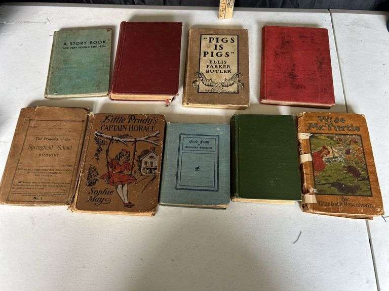 Antique Late 1800's-Early 1900's Books See Photos One Books Has 4 Leaf ...