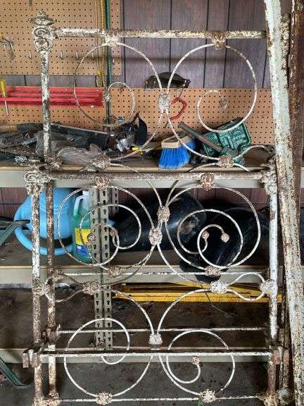 Half Size Cast Iron bed - Auction Ohio