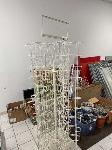 Rotating Wire Card Rack - Auction Ohio