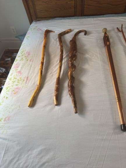 Eight Assorted Walking Sticks - Auction Ohio
