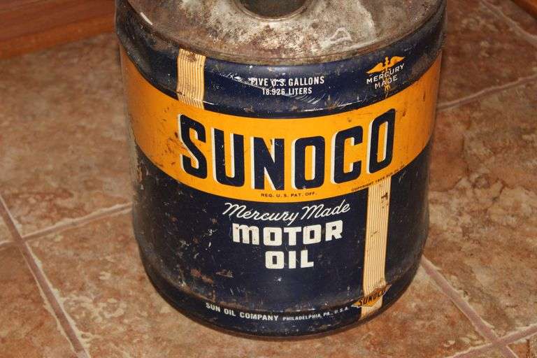 Vintage Sunoco Motor Oil Can - Auction Ohio