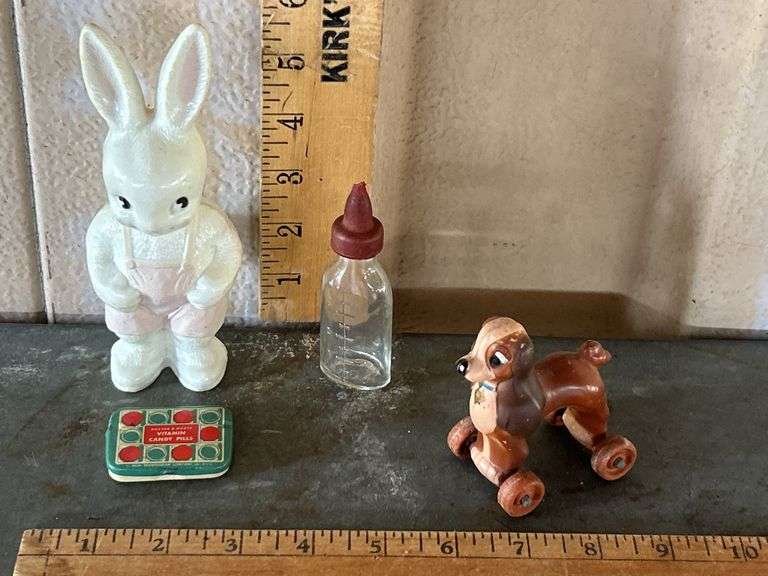 Vintage Hong Kong Lady Toy, Irwin U.S.A. Plastic Rattle Rabbit, 1950 ...