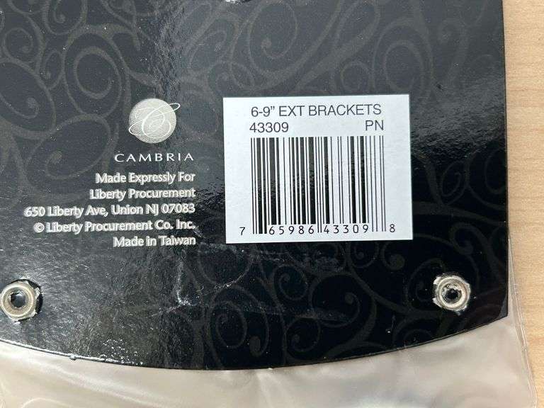 4 Packs Cambria Premier Extra Long Brackets – Polished Nickel, 6–9 ...