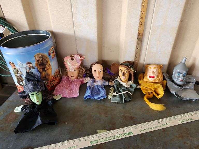 1988 Set Of 6 Wizard Of Oz Puppets Dorothy, Lion, Scarecrow, Tin Man ...