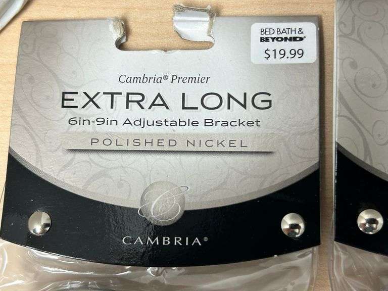 4 Packs Cambria Premier Extra Long Brackets – Polished Nickel, 6–9 ...