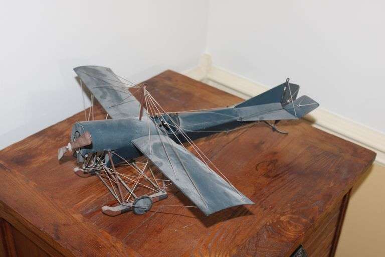 Metal Biplane Sculpture - Auction Ohio