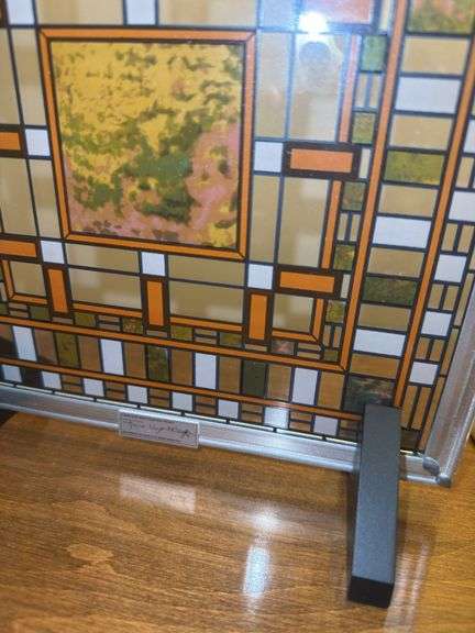 Frank Lloyd Wright glass panel - Auction Ohio