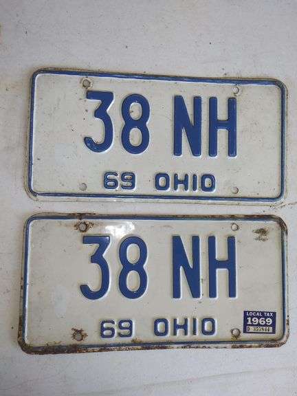 1 Set of 1969 Ohio License Plates - Auction Ohio