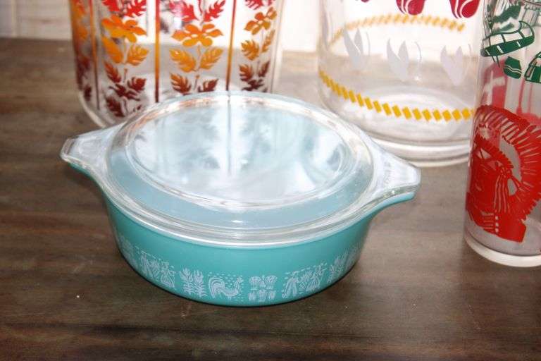 MCM Painted Glassware - Auction Ohio