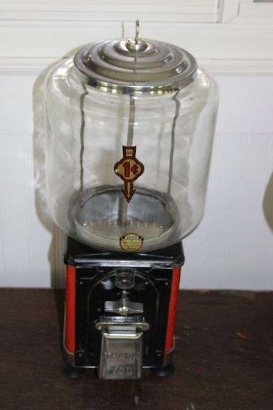 Vintage Penny Gumball Machine - Auction Ohio