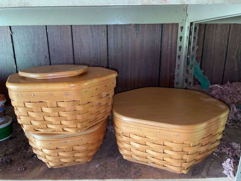 Longaberger Stacking Baskets - Auction Ohio