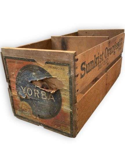 SUNKIST ORANGES and 7UP SLATTED WOOD CRATES PLUS GUMMER MFG. CO ...