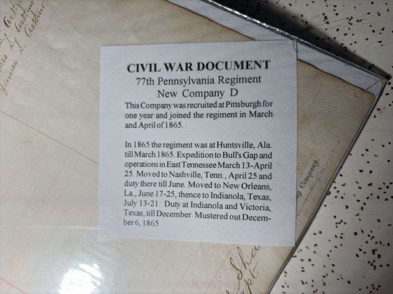 Two Civil War Documents - Auction Ohio