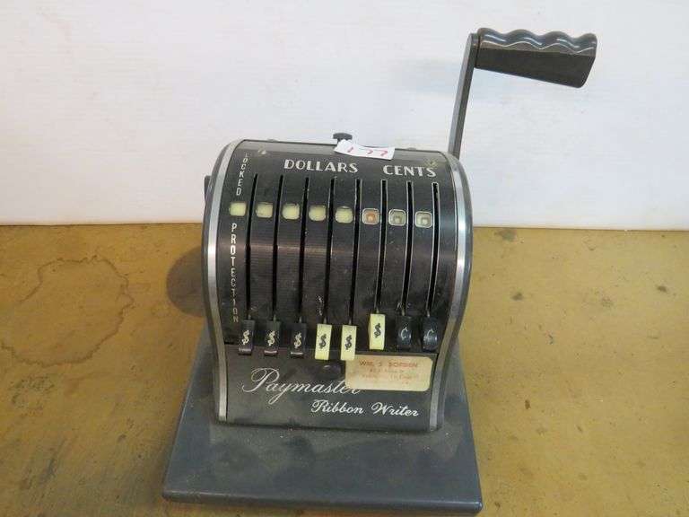 Vintage Check Writer - Auction Ohio