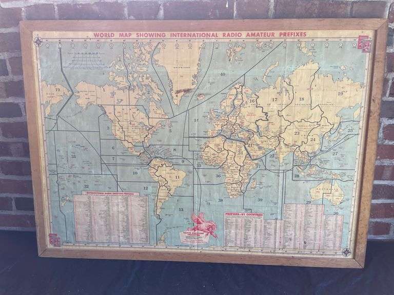VTG Radio Amateur Prefix Map - Auction Ohio