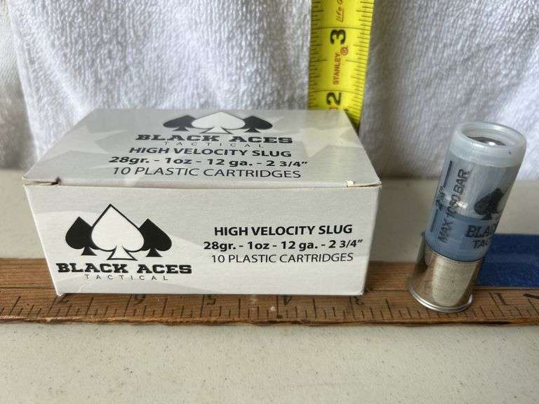 Black Aces Tactical High Velocity Slug 28 Gr. 1 oz. 12 Ga. 2-3/4" 10 ...