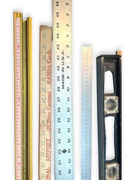 COLLECTION OF MEASURING TOOLS, INCL. JOHNSON "ADJUST-A-SQUARE ...