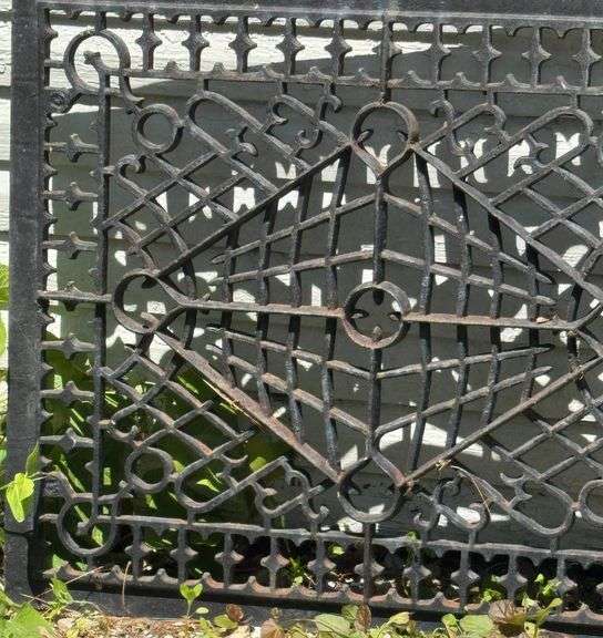 Ornate Cast Iron Decorative Return Grate with Geometric Design ...