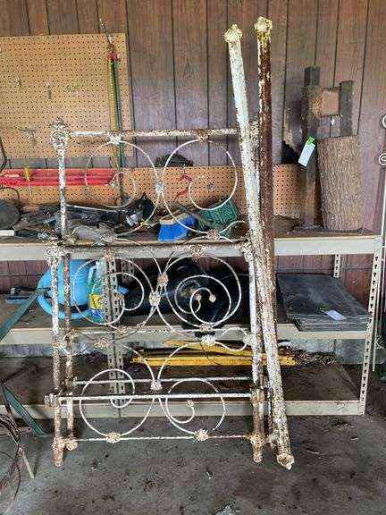 Half Size Cast Iron bed - Auction Ohio