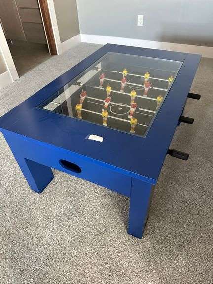 Blue Foosball Table Coffee Table - Auction Ohio