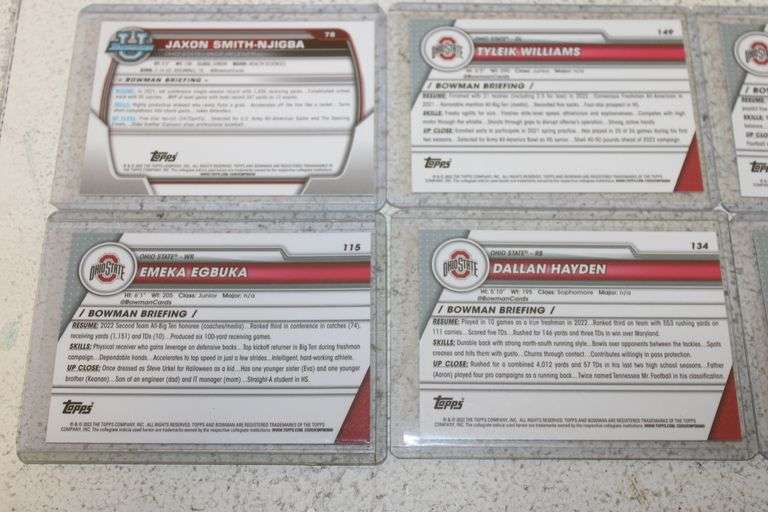 OSU Football Cards - Auction Ohio