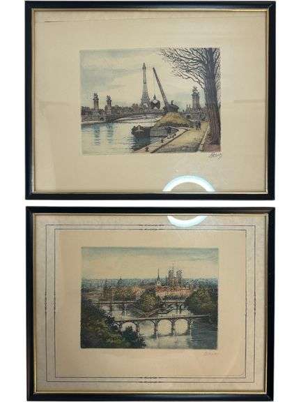 MARCEL JULIEN BARON FRAMED ETCHINGS. - Auction Ohio