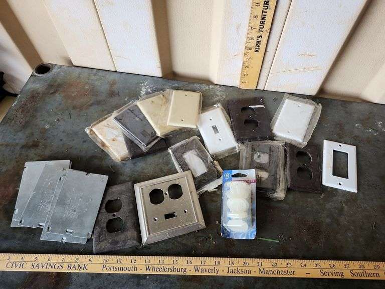 Assorted Outlet Covers And Switch Plates And Metal Junction Box Covers ...