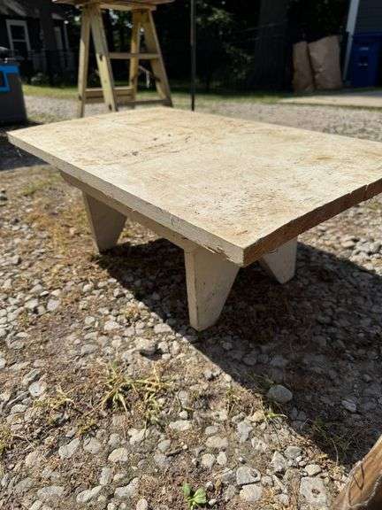 Wooden Step Ladder and Small Wooden Platform - Auction Ohio