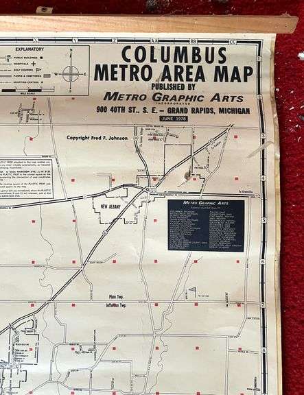 1978 Columbus Metro Area Map - Auction Ohio