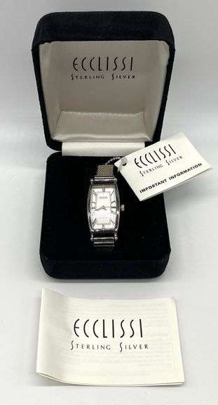New - Ecclissi - Sterling Silver Watch - Auction Ohio