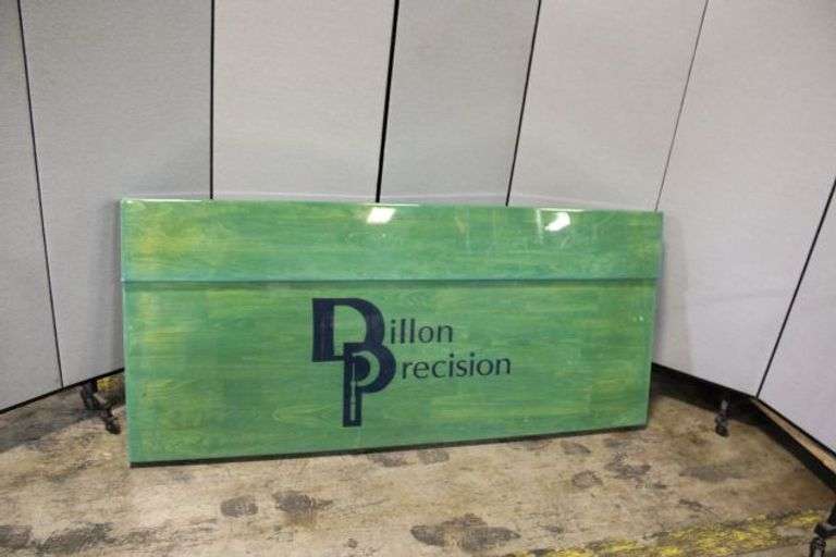 Wooden Sign With Dillon Precision Branding - Auction Ohio