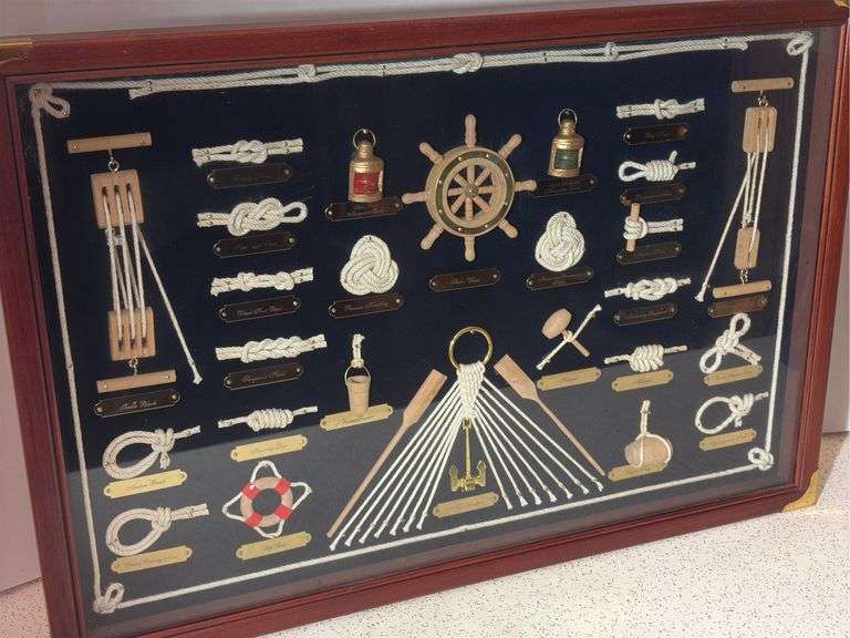 Framed Display of Nautical Knots - Auction Ohio