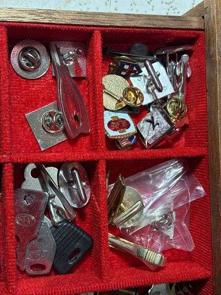 Miscellaneous Pins and Jewelry Box - Auction Ohio