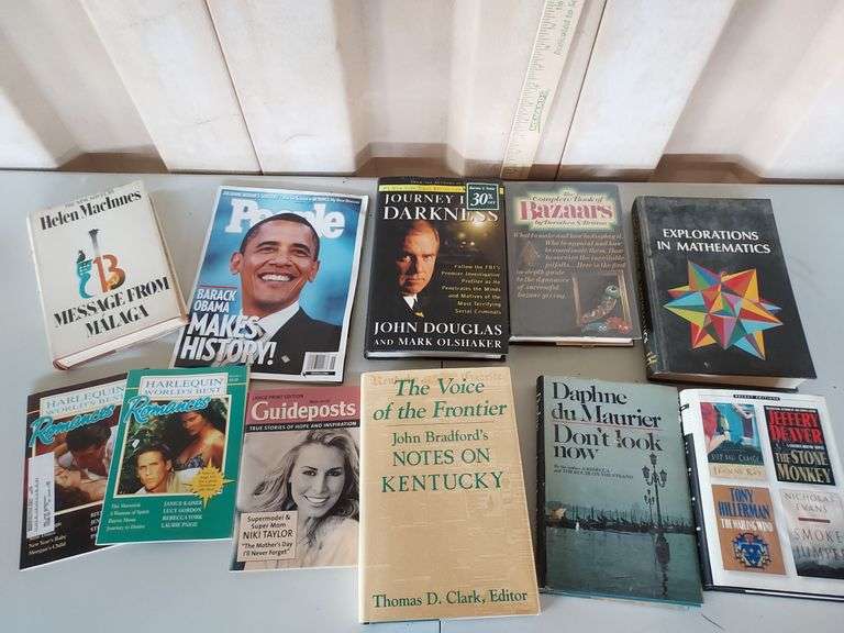 7 Hardback Books, 2 Harlequin Magazines, May 2006 Large Print ...