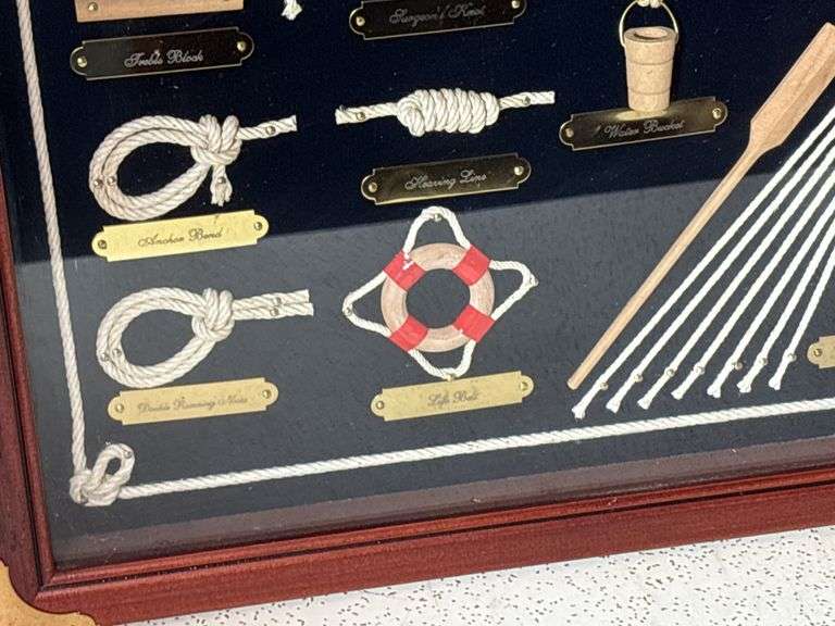 Framed Display of Nautical Knots - Auction Ohio