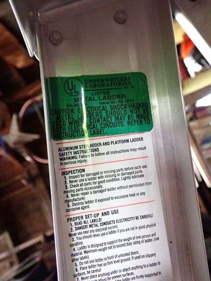 All American Aluminum folding step ladder Type III 200lbs - Auction Ohio