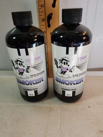 2 Bottles The Stink Solution Smoker Bamboo Teak Each 16 Oz. - Auction Ohio