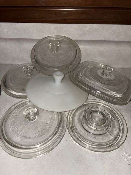 glass pyrex/casserole lids - Auction Ohio