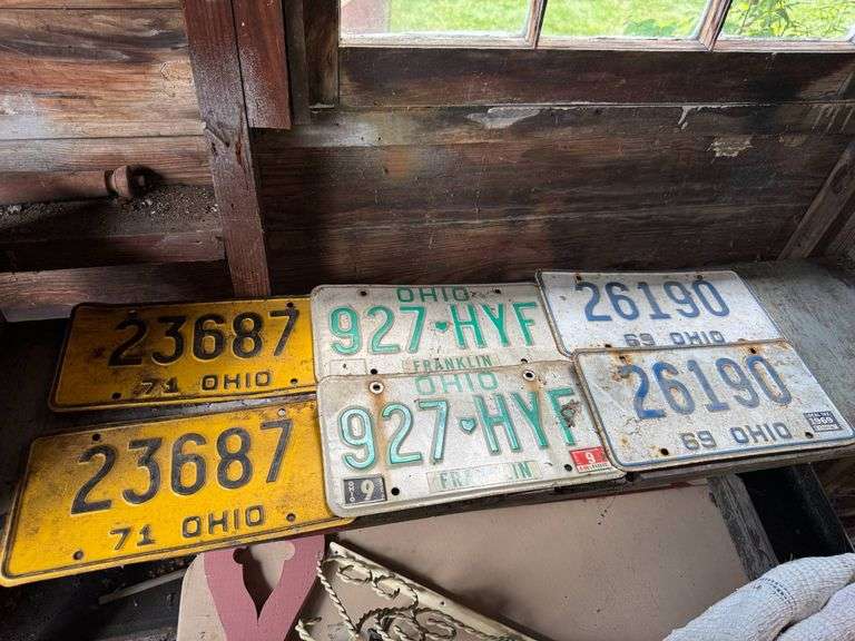 Ohio License Plates from 1969, 1971, and 1981 - Auction Ohio